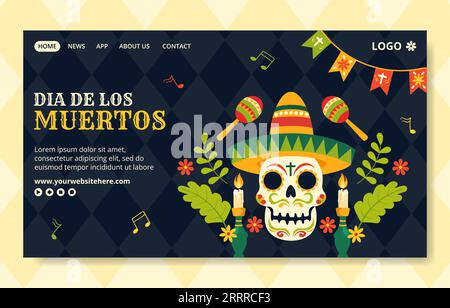 Dia de Los Muertos social media templates, Day of Dead banners with ...