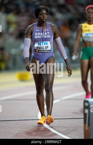 Asha Philip participating in the 4X100 meters relay at the World ...