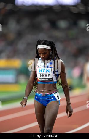 Twanisha Terry participating in the 4X100 meters relay at the World ...