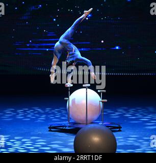 230622 -- KUWAIT CITY, June 22, 2023 -- Actresses perform acrobatics ...