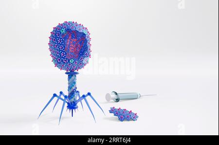Phage therapy, conceptual illustration Stock Photo - Alamy