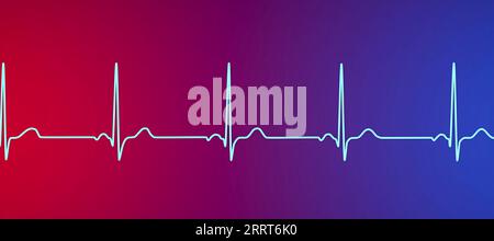 Healthy heartbeat rhythm, illustration Stock Photo - Alamy