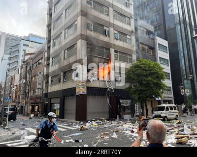 230703 -- TOKYO, July 3, 2023 -- This photo taken on July 3, 2023 shows ...