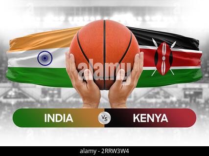 Kenya vs India national basketball teams basket ball match competition ...