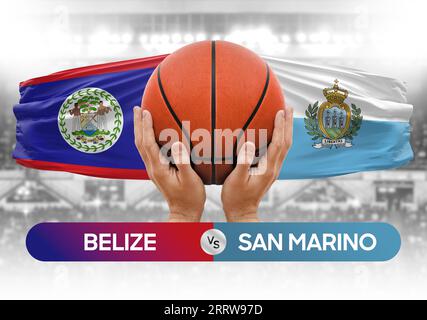 San Marino vs Belize national basketball teams basket ball match ...