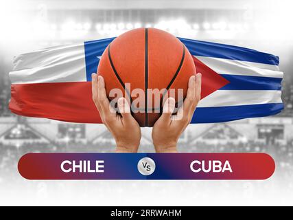 Cuba vs Chile national basketball teams basket ball match competition ...