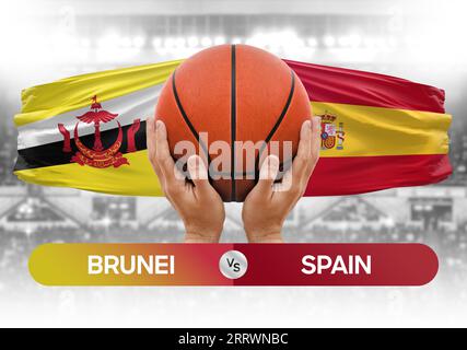Spain vs Brunei national basketball teams basket ball match competition ...