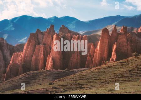 Tract Zhaman uy in mountains of Kazakhstan on platey Assy. Fantastic ...