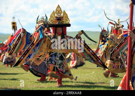 Mongolian Traditional Tsam Mask Dance in Mongolia Stock Photo - Alamy