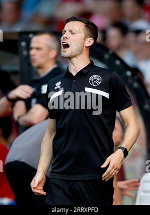 Walsall's Manager Mat Sadler on the side line during the Sky Bet League ...
