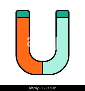 electromagnetic magnet cartoon vector illustration Stock Vector Image ...