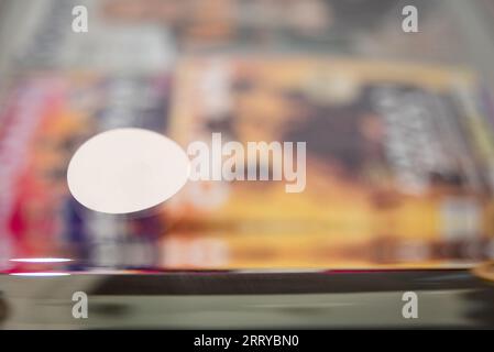 Blurred background ad shot in studio Stock Photo - Alamy