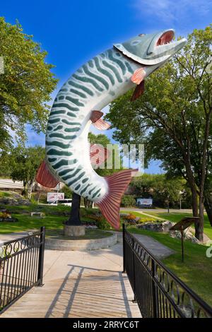At 40 feet tall, Huskie the Muskie is an outdoor sculpture of a ...