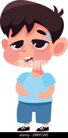 kid sick sweating Stock Vector Image & Art - Alamy