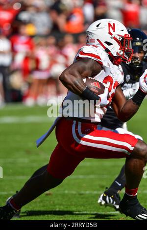 12 September 09: Nebraska running back Rex Burkhead gets 11 yards and a ...