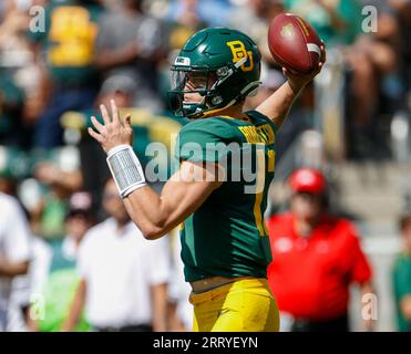 September 9 2023: Baylor Bears quarterback Sawyer Robertson (13) drops ...