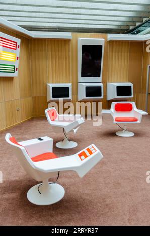 Part of the recreation of the Cybersyn Project at La Moneda culture ...