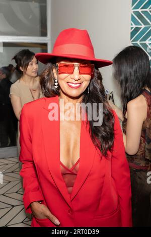 Downtown Julie Brown and Emilio Estefan attends the SohoMuse Latin Ignition NYFW featuring ...