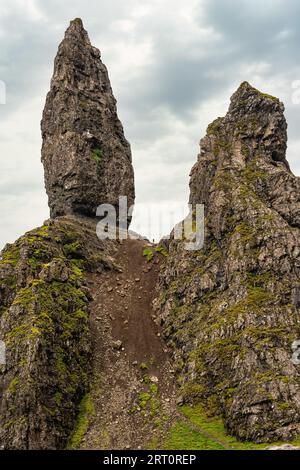 Rock at a mountain called "The Storr" in Scotland on the isle of Skye ...