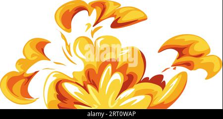 debris explosion effect cartoon vector illustration Stock Vector Image ...