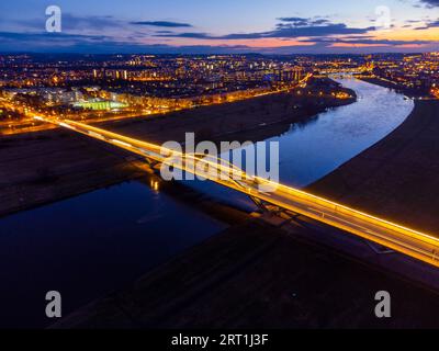 Waldschloesschen Bridge in the evening Stock Photo - Alamy