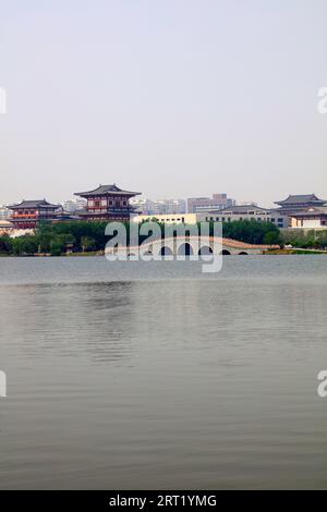 temples and stone arch bridges Stock Photo - Alamy