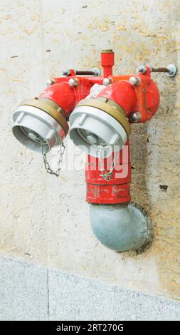Fire fighting water connection Stock Photo - Alamy