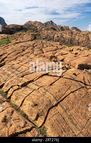 Red rocks of Leka, Norway Stock Photo - Alamy