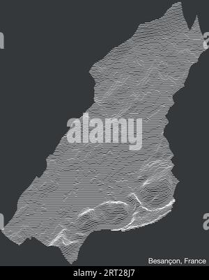 Topographic relief map of BESANCON, FRANCE Stock Vector Image & Art - Alamy
