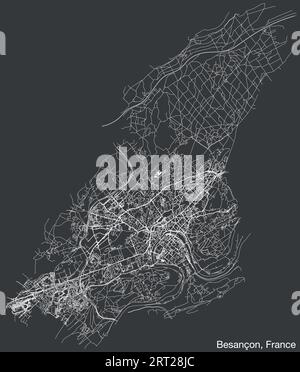 Street roads map of BESANCON, FRANCE Stock Vector Image & Art - Alamy