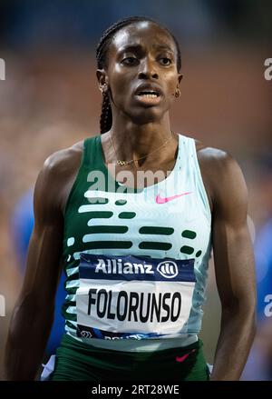 Ayomide Folorunso of Italy competing in the women’s 400m hurdles final ...