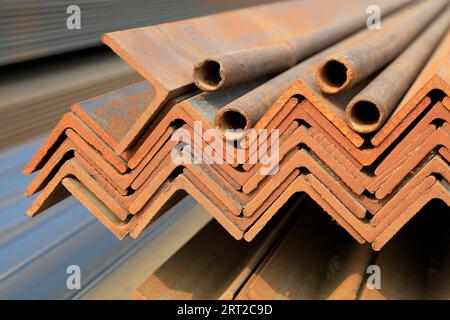 angle iron cross section in the construction site Stock Photo - Alamy