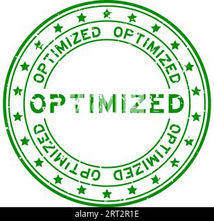 Grunge green optimized word rubber seal stamp on white background Stock Vector Image & Art - Alamy