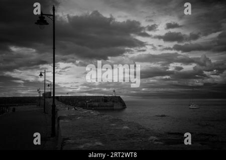 banff harbour aberdeenshire scotland infrared Stock Photo - Alamy