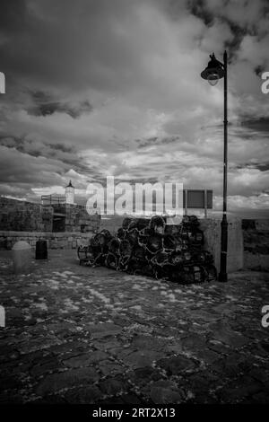 banff harbour aberdeenshire scotland infrared Stock Photo - Alamy