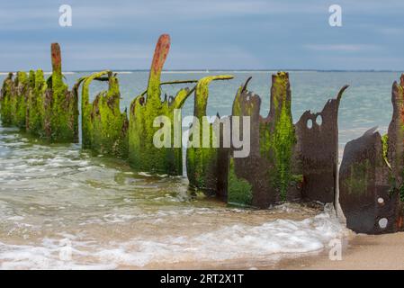 Old steel groynes Stock Photo - Alamy
