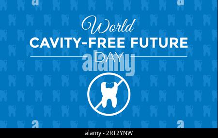 World Cavity-Free Future Day Background Illustration with Icons Stock ...