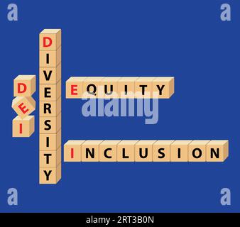 DEI symbol blocks. Diversity, Equity, and Inclusion (DEI) Banner ...