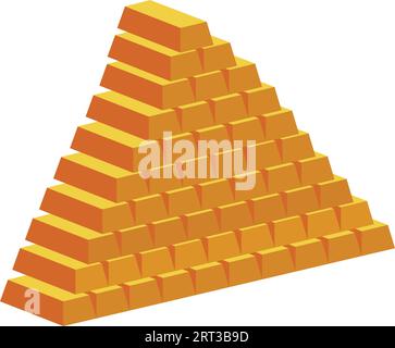 Stacked gold bars, ingot symbol. Reward, profit, investment icon Stock ...