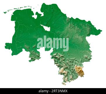 Very detailed map of Germany with lakes and rivers and three German ...