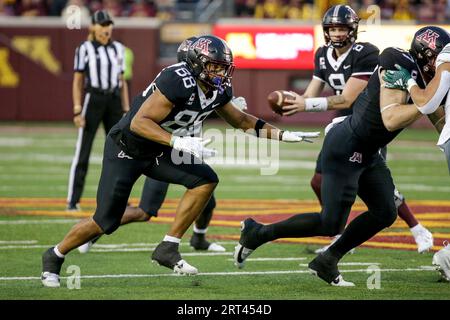 Minnesota tight end Brevyn Spann-Ford runs against Eastern Michigan ...