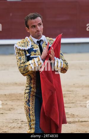 Bullfighter Damian Castaño during the bullfight of Corrida de Toros in ...