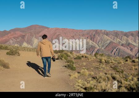 El Hornocal, Argentina : 2023 June 8: People in the Serrania de ...