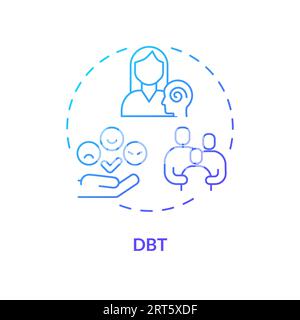 2D DBT blue line icon concept Stock Vector Image & Art - Alamy