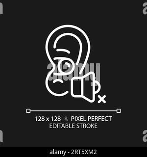 Customizable sound deflection white thin linear icon Stock Vector Image ...