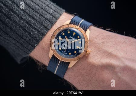Oris Carl Brashear diver in bronze Stock Photo - Alamy