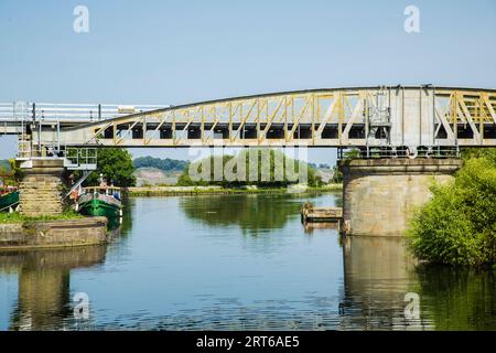 Sharpness canal and docks Stock Photo - Alamy