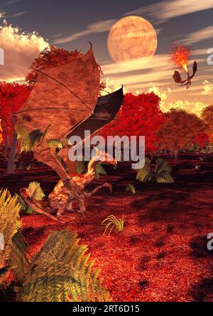 Dragons Of The Fall Stock Photo - Alamy