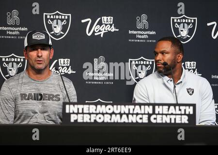 Las Vegas Raiders general manager John Spytek speaks at a news ...