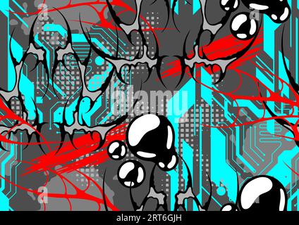Cyber sigilism pattern. Neo tribal gothic style shape Stock Vector ...